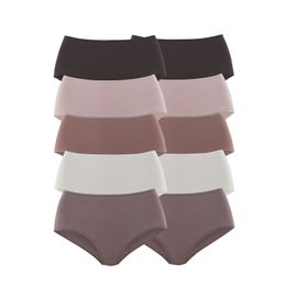 Taillenslip Petite Fleur, Damen, Gr. 56/58, beige (pastell), Single Jersey, Obermaterial: 95% Baumwolle, 5% Elasthan, unifarben, k&ouml;rpernah, Unterhosen Taillenslip, aus elastischer Baumwolle, Topseller