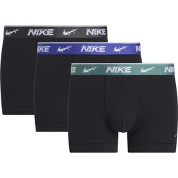 NIKE UNDERWEAR Herren Trunk "TRUNK 3PK", Gr. Lblk evrgrn au, dp ni, anth shttrd wb, Jersey, Obermaterial: 95% Baumwolle, 3% sonstige Fasern, 2%