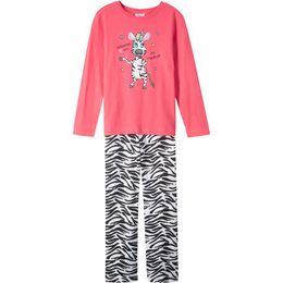 bonprix Kinder bonprix Pyjama &raquo;Pyjama aus reiner Baumwolle (2-tlg. Set)&laquo; Set, 2, 2 tlg. Pyjama aus reiner Baumwolle (2-tlg. Set) rosa 128/134