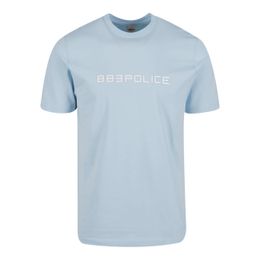 T-Shirt 883POLICE "883 Police OCKLETON T-SHIRTS", Damen, Gr. L, sky, 100% Baumwolle, bedruckt, slim fit, Rundhals, Shirts T-Shirt