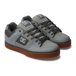 Sneaker DC Shoes "Pure", Damen, Gr. 11,5(45), grau (carbon, gum), Obermaterial:55, 4% Leder, 44, 6% Synthetik;, Schuhe Skaterschuh Sneaker low