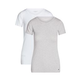 Tommy Hilfiger Underwear T-Shirt Packung, 2er, 2 Stk. tlg. mit Logostickerei white/light grey S (36) S (36) 2er-Pack T-Shirts von TOMMY HILFIGER