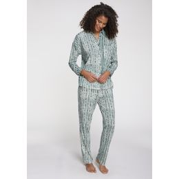 Vivance Dreams Damen Pyjama, Gr. 32blau, gestreift, Single Jersey, Obermaterial: 50% Baumwolle, 50% Viskose, gestreift, Homewear-Sets, Mit schönem