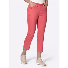 Caprihose Heine, Damen, Gr. 40, Normalgrößen, koralle, 72% Baumwolle, 25% Polyester, 3% Elasthan, unifarben, Hosen Caprihose