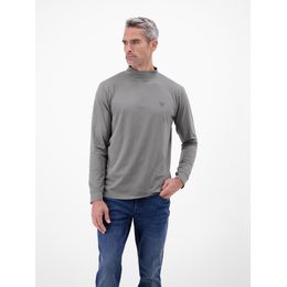 Rollkragenshirt Lerros, Damen, Gr. L, basalt grau, Single Jersey, Obermaterial: 95% Baumwolle, 5% Elasthan, unifarben, normal h&uuml;ftbedeckend, Rundhals, Shirts, langarm, mit Stretch