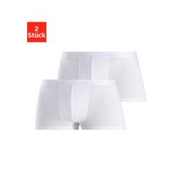 Hipster s.Oliver, Herren, Gr. L, 2 Stk., wei&szlig;, Obermaterial: 50% Baumwolle, 43% Modal (TENCEL&trade;), 7% Elasthan (LYCRA), unifarben, k&ouml;rpernah, Unterhosen, knapp sitzende Boxershorts aus weichem Modal