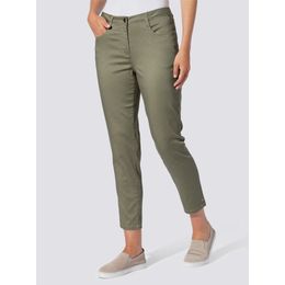 5-Pocket-Hose Casual Looks, Damen, Gr. 36, Normalgr&ouml;&szlig;en, khaki, bedruckt, 98% Baumwolle, 2% Elasthan, Hosen 5-Pocket-Hose