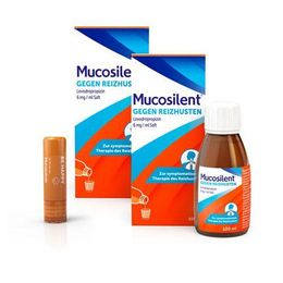 Mucosilent gg.Reizhust.Levodropropizin 6mg/ml Saft + Mucosolvan Lippenpflegestift 2 St