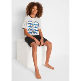 bonprix Shorty &raquo;Shorty mit weicher Baumwolle (4-tlg. Set)&laquo; Set, 4, 4 tlg. Shorty mit weicher Baumwolle (4-tlg. Set) blau gestreift/dunkelblau +...