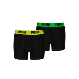 Puma Boxershorts &raquo;BOYS EVERYDAY BASIC BOXERS 2P&laquo; Packung, 2er Pack, Boys, mit Logobund, elastisch black / various logo colors 122/128 122/128...