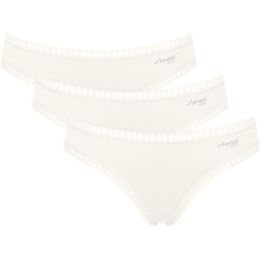 Sloggi Damen Minislip "GO Crush", Gr. XXLsilk wei&szlig;, Single Jersey, Obermaterial: 95% Baumwolle, 5% Elasthan, gemustert, unifarben, Unterhosen,