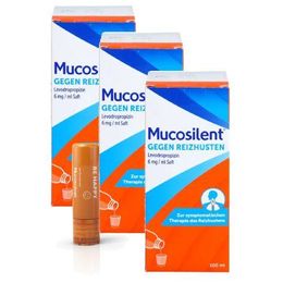 Mucosilent gg.Reizhust.Levodropropizin 6mg/ml Saft + Mucosolvan Lippenpflegestift 3 St