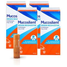 Mucosilent gg.Reizhust.Levodropropizin 6mg/ml Saft + Mucosolvan Lippenpflegestift 4 St