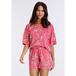 Vivance Dreams Shorty 2 tlg. mt Animal Alloverprint pink-gemustert 36/38 36/38 Shorty mit Animalprint