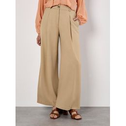 Apricot Pleat-Front Pants female Beige size XXL