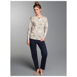 TRIGEMA Schlafanzug &raquo;Pyjama mit Allover Blumen Print&laquo; 1 tlg. natur XL XL DELUXE-Single-Jersey
