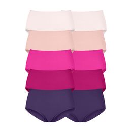 Taillenslip Petite Fleur, Damen, Gr. 56/58, lila (beere), Single Jersey, Obermaterial: 95% Baumwolle, 5% Elasthan, unifarben, k&ouml;rpernah, Unterhosen Taillenslip, aus elastischer Baumwolle, Topseller