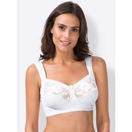 Miss Mary Of Sweden Entlastungs-BH MISS MARY, Damen, Gr. 100, Cup D, wei&szlig;, 64% Baumwolle, 17% Polyamid, 13% Elasthan, 6% Polyester, BHs BH Entlastungs-BH B&uuml;gelloser-BH