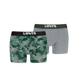 Levi's Boxershorts LEVI'S "LEVIS MEN WOODS CAMO BOXER BRIEF 2P", Damen, Gr. M, gr&uuml;n (gr&uuml;n, grau), Obermaterial: 95% Baumwolle, 5% Elasthan, Unterhosen