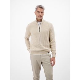 Lerros Strickpullover »Herren Troyer - casual, modisch und bequem« TENDER BEIGE MELANGE XXL XXL Feine, weiche Struktur