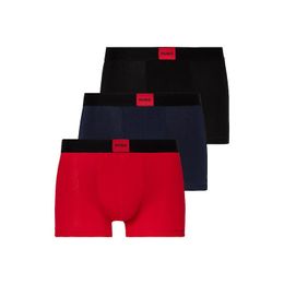 Hugo Underwear Herren HUGO Underwear Trunk Set, 3 Stk. mit kontrastfarbenen Logobadge L (52), 3 Stk.