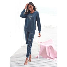 Vivance Dreams Pyjama 2 tlg. mit Galaxy-Print dunkelblau 36/38 36/38 Pyjama mit Galaxy-Druck