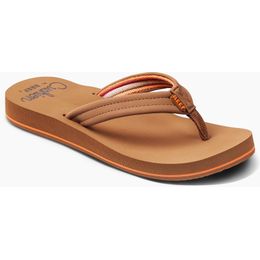 Sandale Reef "Reef CUSHION BREEZE", Damen, Gr. 38,5, braun (tan, smoothie), Synthetik, unifarben, Schuhe