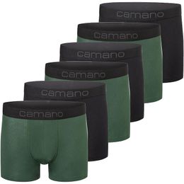 Camano Boxershorts &raquo;comfort&laquo; 6er Pack, mit Stretch-Logobund sycamore grey L L Herrenunterhose von Camano
