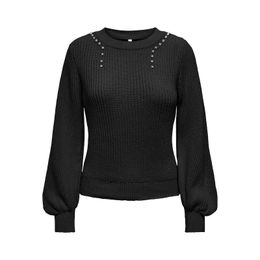 Only Rundhalspullover &raquo;ONLTAYLOR LIFE LS O-NECK BLING KNT&laquo; Black Detail:Rhinestone L (40) L (40) Pullover von Only