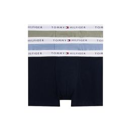 Tommy Hilfiger Underwear Trunk »3P TRUNK« Packung, 3er, 3 Stk. mit Logo-Stretchbund Brisk Blue / Utility Sage / Desert Sky 164/170 - 3 Stk. 3 Stk....