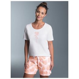 TRIGEMA Schlafanzug &raquo;Kurzer Schlafanzug in s&uuml;&szlig;em Herzchen-Design&laquo; 1 tlg. weiss M M Single-Jersey