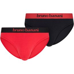 Bruno Banani Slip »Flowing« 2er Pack, mit Logobund rubinrot/schwarz M M Unterhose von Bruno Banani