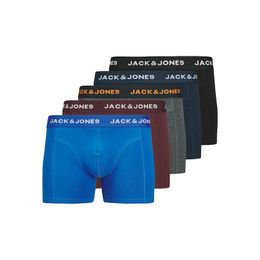 Jack & Jones Jack & Jones Herren Trunk &raquo;JACBLACK &ndash; Formschl&uuml;ssige Boxershorts mit elastischem Bund&laquo; Packung, 5 Stk. unifarben, casual, k&ouml;rpernah, Jersey bunt M, 5 