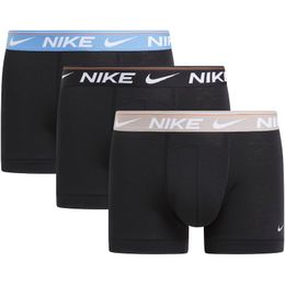 NIKE UNDERWEAR Trunk &raquo;TRUNK 3PK&laquo; Packung, 3er, 3 Stk. mit Logo auf dem Bund BLK - CLEGE GREY/ BLUE BEYOND/ BLK M (48) - 3 Stk. 3 Stk. M (48)...