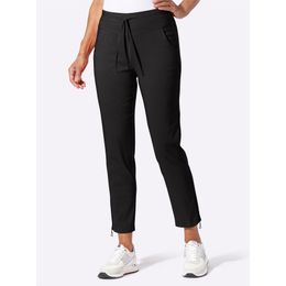 Webhose Inspirationen, Damen, Gr. 40, Normalgr&ouml;&szlig;en, schwarz, 72% Viskose, 25% Polyamid, 3% Elasthan, unifarben, Hosen