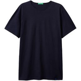 United Colors Of Benetton Damen United Colors Of Benetton T-Shirt in gerader Basic-Form blau S