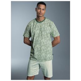 TRIGEMA Schlafanzug &raquo;Kurzer Schlafanzug in fruchtigem Kiwi-Design&laquo; 1 tlg. green tea XL XL DELUXE-Single-Jersey