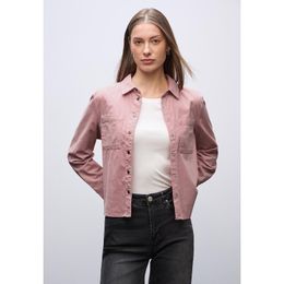 Street One Langarmbluse mit Hemdkragen und breiter Cordstruktur powder pink 36 36 Cordmix Bluse mit Knopfleiste von Street One