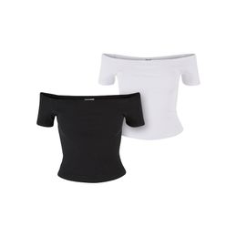 Urban Classics T-Shirt »Ladies Organic Off Shoulder Rib Tee 2-Pack« 1 Stk. tlg. black white M M Vielseitige T-Shirts für jeden Anlass