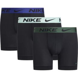 NIKE UNDERWEAR Boxer &raquo;BOXER BRIEF 3PK&laquo; Packung, 3er, 3 Stk. mit NIKE Logo-Elastikbund BLK MINT FOAM/DEEP RYAL BLUE/FIR WB L - 3 Stk. 3 Stk. L...