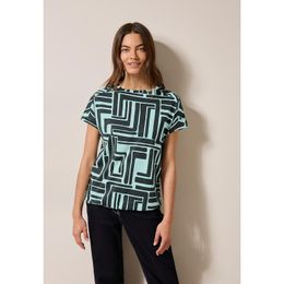 Cecil Damen T-Shirt mit All-Over Print gr&uuml;n S (38)