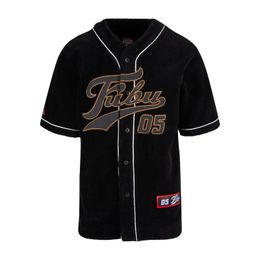 Fubu T-Shirt »Herren FM214-005-1 Varsity Corduroy Baseball Jersey« 1 Stk. black XL XL Kurzärmelige Hemden für Freizeit und Büro