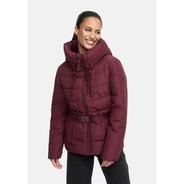 Winterjacke Marikoo "Himee", Damen, Gr. M, wine, Obermaterial: 100% Polyester; Futter: 100% Polyester; Wattierung: 100% Polyester; &Auml;rmelfutter: 100% Polyester, Jacken Winterjacke, mit praktischem Tailleng&uuml;rtel und robuster Klickschnalle