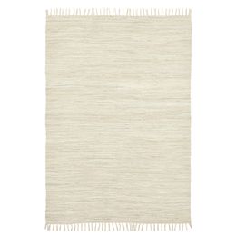 Teppich Gr. 1, beige (natur), B:40cm H:5mm L:60cm, Baumwolle, Teppiche, Teppich
