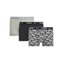 NIKE UNDERWEAR Trunk &raquo;TRUNK 3PK&laquo; Packung, 3er, 3 Stk. mit farbigem NIKE Logo-Elastikbund 029 CONS CRAFT PRT/UNI BLK/ LT. SILVER XL (52) - 3 Stk. 3...