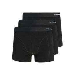 Jack & Jones PlusSize Trunk "JACBASIC BAMBOO TRUNKS 3 PACK NOOS PLS", Herren, Gr. 5XL, 3 Stk., schwarz, Jersey, Obermaterial: 65% Viskose, 30% Baumwolle, 5% Elasthan, JACK & JONES PLUSSIZE, unifarben, eng, Unterhosen