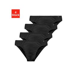 Slip Le Jogger, Herren, Gr. XXL (8), 4 Stk., schwarz, Jersey, Obermaterial: 95% Baumwolle, 5% Elasthan, unifarben, k&ouml;rpernah, Unterhosen Slip, schmaler Bund mit Markenlabel