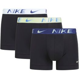NIKE UNDERWEAR Trunk &raquo;TRUNK 3PK&laquo; Packung, 3er, 3 Stk. mit NIKE Logo-Elastikbund BLK - BRLY VLT/GLCR BE/BE VD MVE WB XXL (54) - 3 Stk. 3 Stk. XXL...