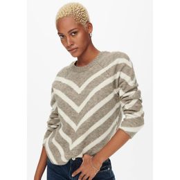 Only Damen Only Strickpullover &raquo;ONLELIZA L/S PULLOVER KNT NOOS&laquo; beige L