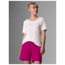 TRIGEMA Schlafanzug &raquo;Kurzer Schlafanzung mit Herzchen-Muster&laquo; 1 tlg. weiss L L DELUXE-Single-Jersey